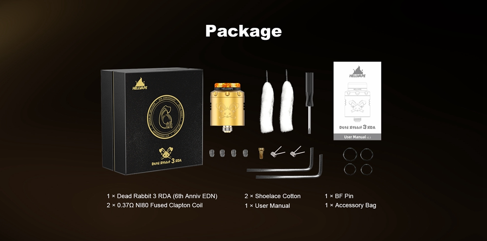 Hellvape Dead Rabbit 3 RDA Atomizer 24mm 6th Anniversary ...