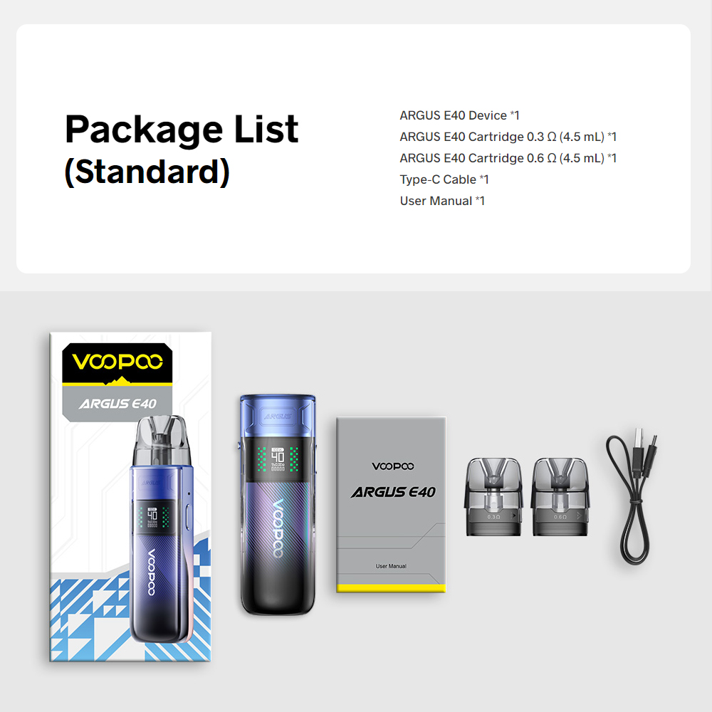 VOOPOO Argus E40 Pod System Kit 1800mAh