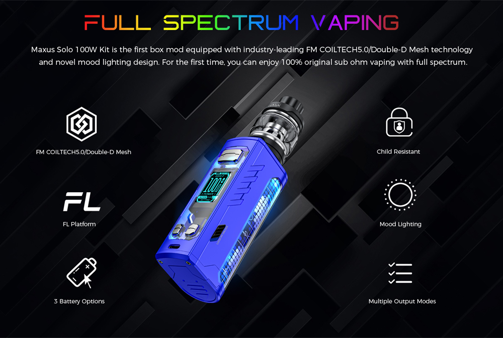 Freemax Maxus Solo 100W Mod Kit With Fireluke Solo Tank Leather ...