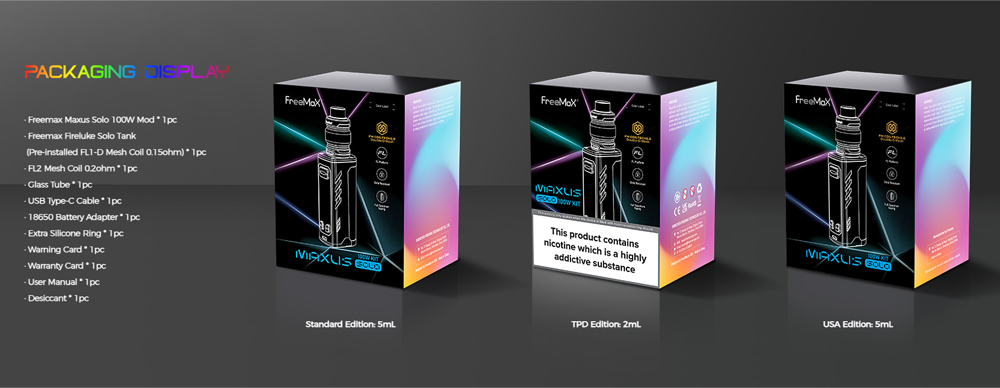 Freemax Maxus Solo 100W Mod Kit With Fireluke Solo Tank Leather ...