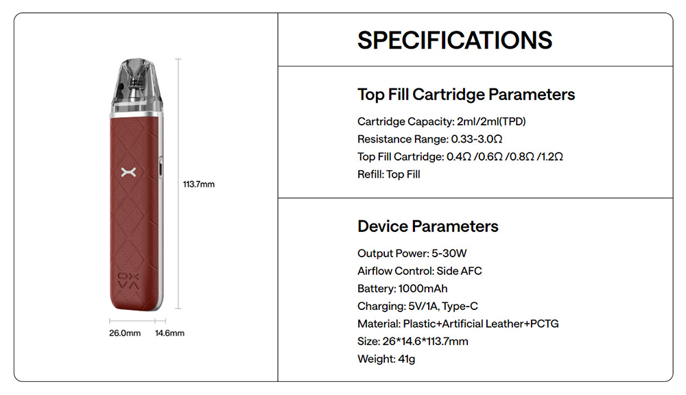 OXVA Xlim Go Pod System Kit 1000mAh