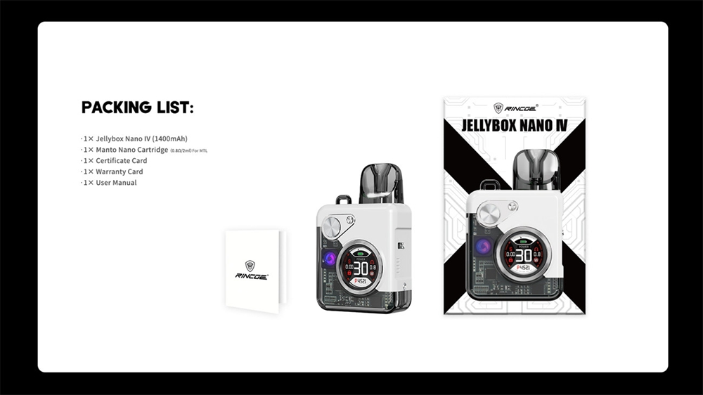 Rincoe Jellybox Nano 4 Pod System Kit 1400mAh