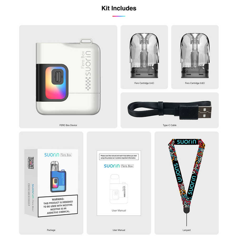 Suorin Fero Box Pod System Kit 1300mAh